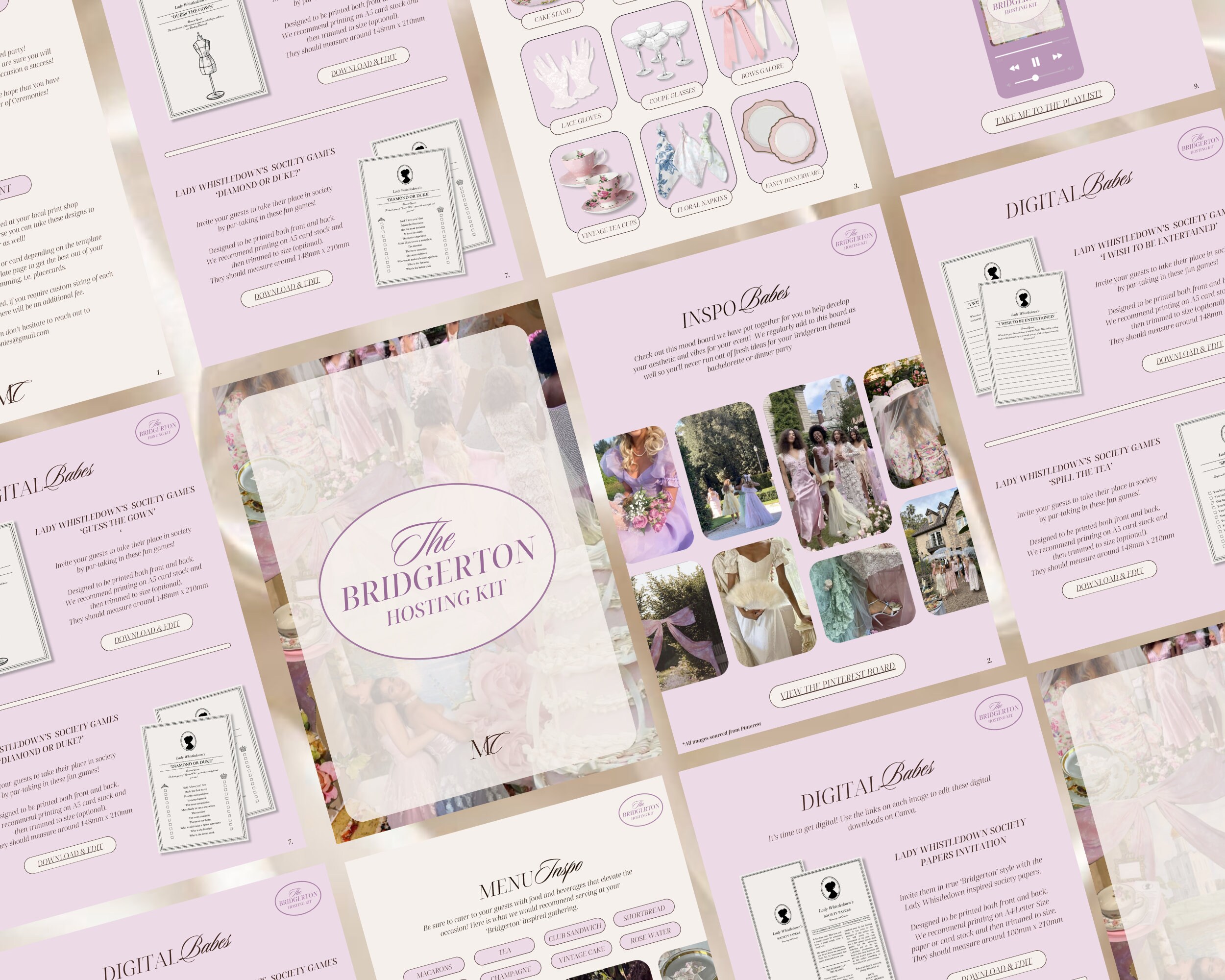 Bridgerton Themed Bachelorette Party Hosting Kit | Hosting Kit ...