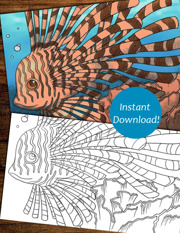 Lion Fish Coloring Pages