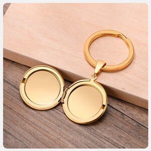 Personalized Photo Locket Keychain: Stainless Steel Picture Keepsake - Etsy