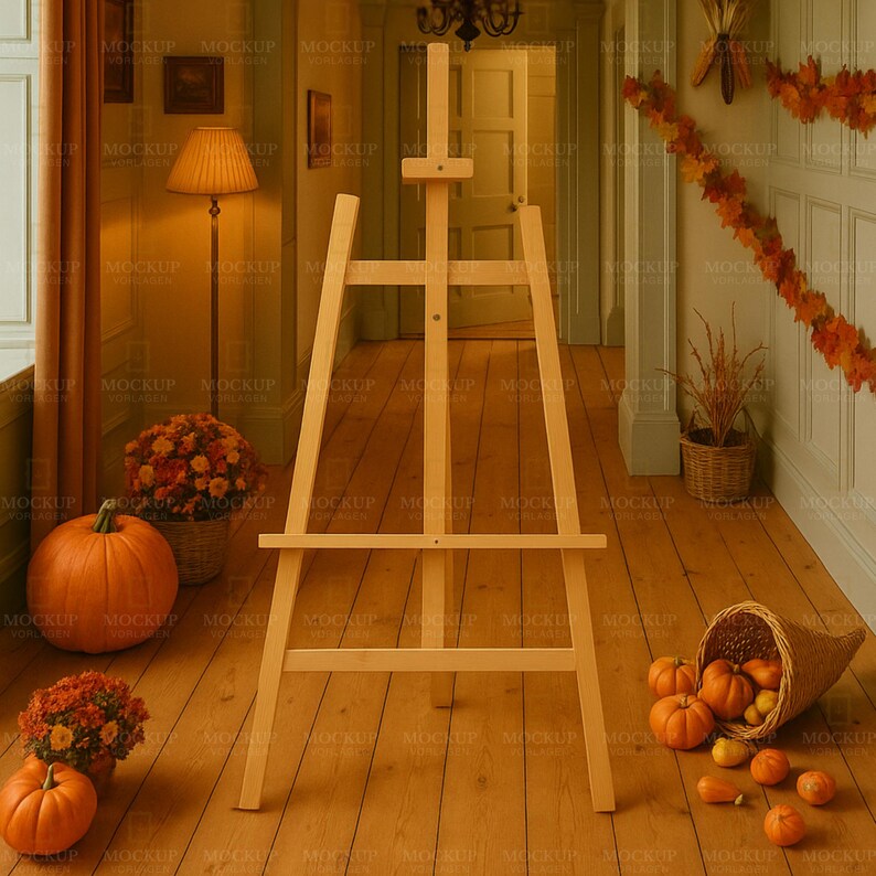 Fall Easel Mockup Template: Canva Drag & Drop Smart Frame (digital ...