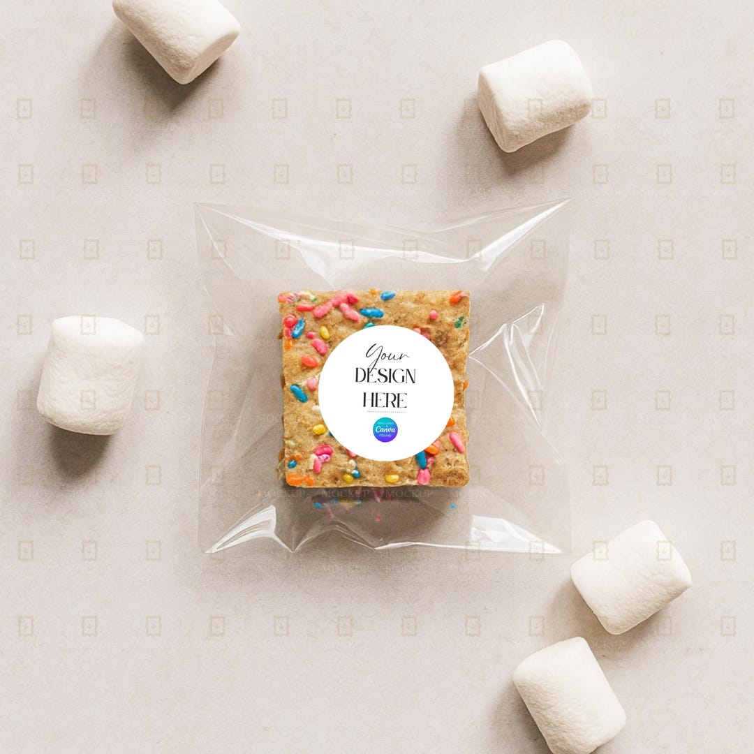 Blondie Cello Bag Circle Tag Mockup - Etsy