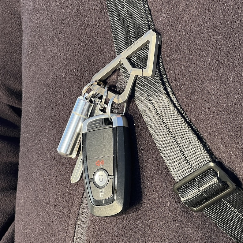 PICHI Kootenay Top Grade Titanium Keychain Carabiner With Handy Back ...