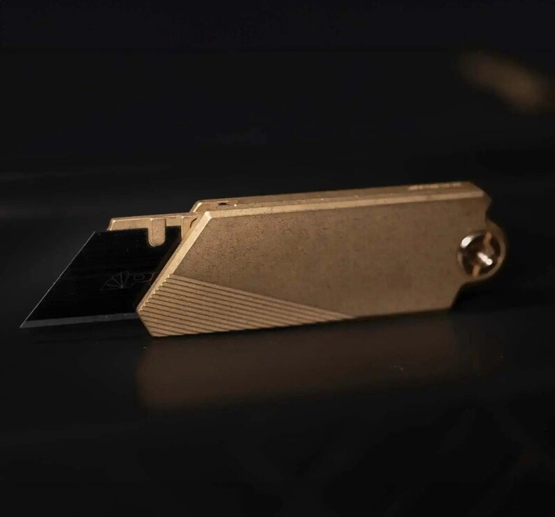 PICHI G9 Utility Knife (titanium/brass) - Etsy