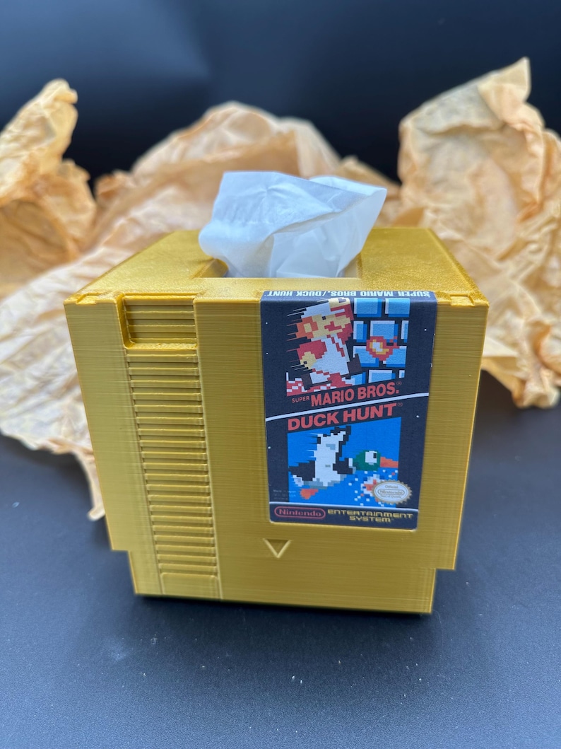 NES Cartridge Tissue Box Cover - Square Nintendo Themed 3D Printed ...