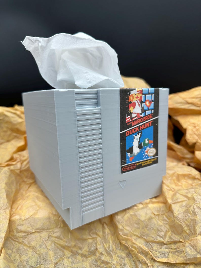 NES Cartridge Tissue Box Cover - Square Nintendo Themed 3D Printed ...