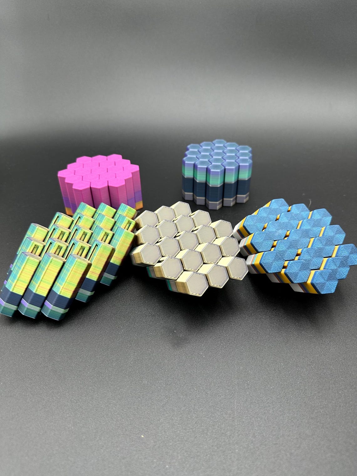 Fidget Hex Grid - Satisfying 3D Printed Hexagon Fidget Toy ...