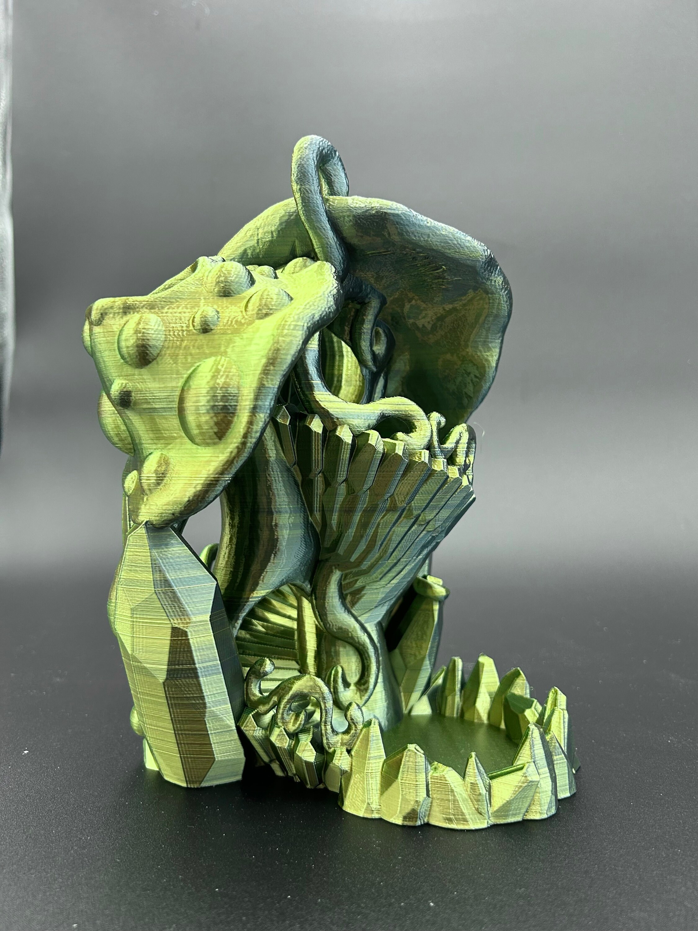 3D Printed Dice Tower - Snake, Raven, Mushroom Fantasy Designs - 3D ...