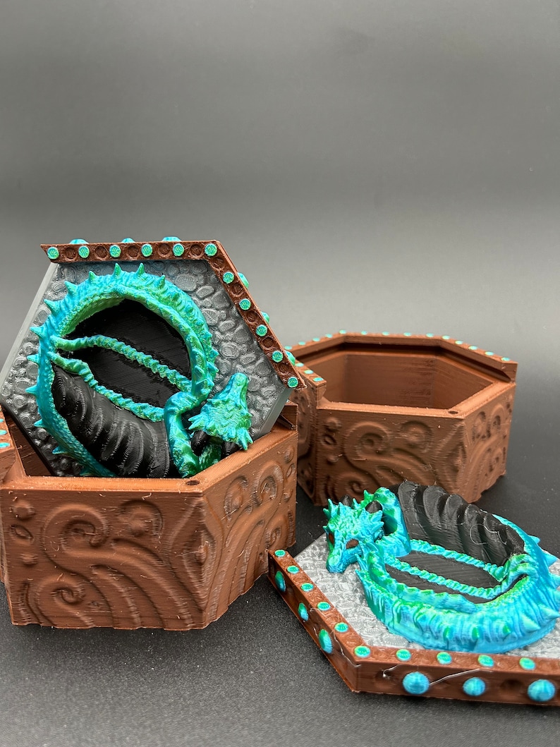 Fantasy Dragon Storage Box 3D Printed Multi Color Design - Etsy