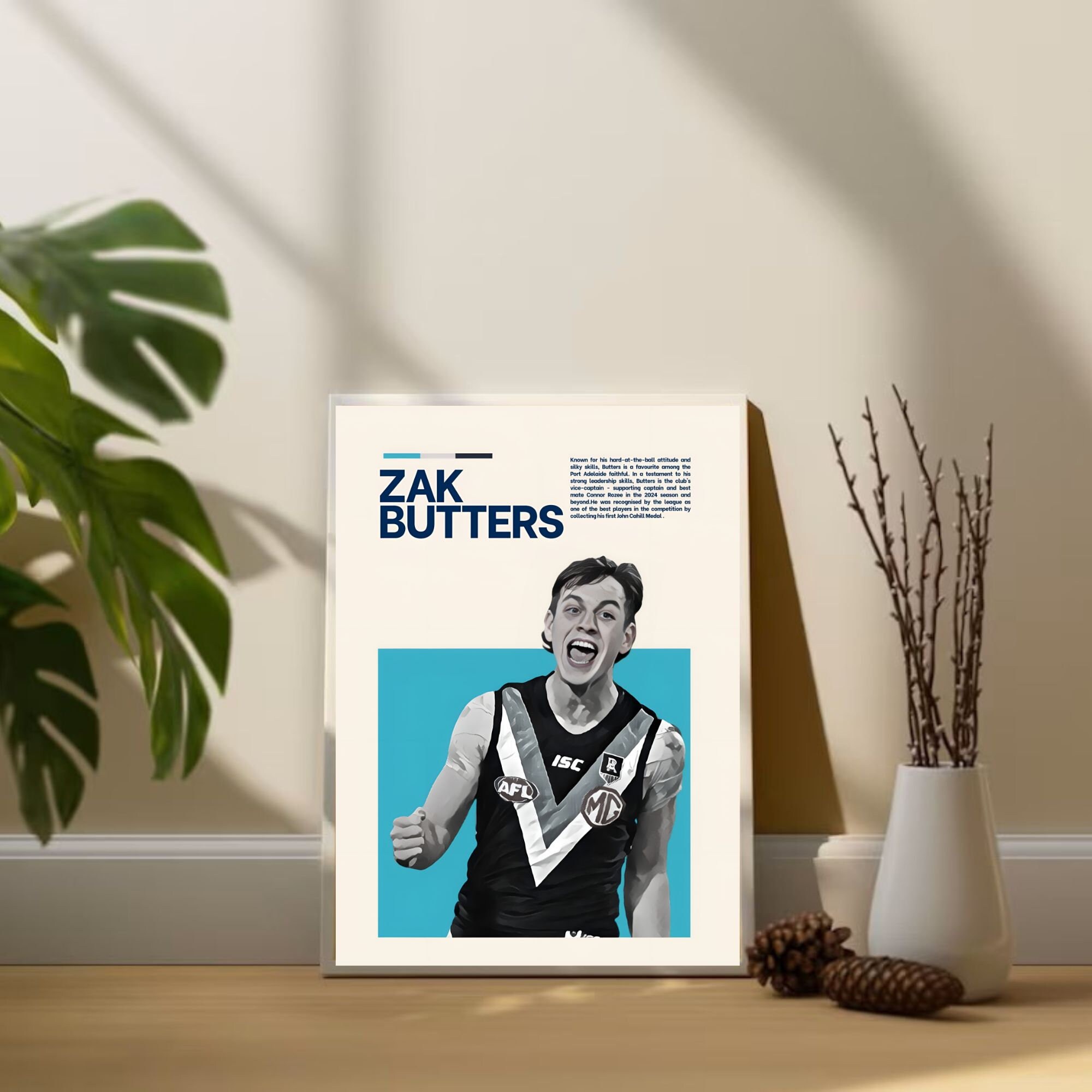 Zak Butters Port Adelaide Footy Lover Instant Digital Download Gift for ...