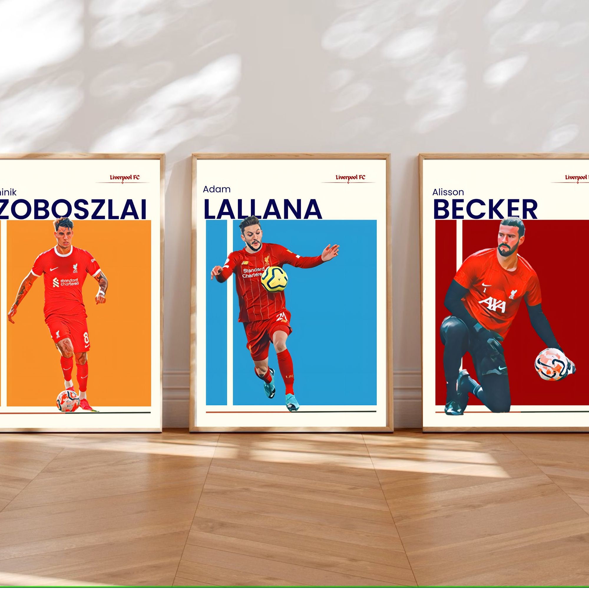 Liverpool FC Posters Adam Lallana, Alisson Becker Nunez Dominik Harvey ...