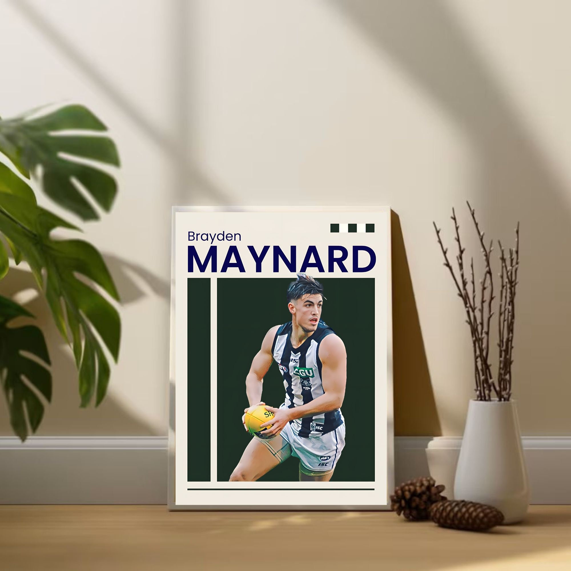 Brayden Maynard Collingwood Poster for Kids Boy Bedroom or AFL Magpie ...
