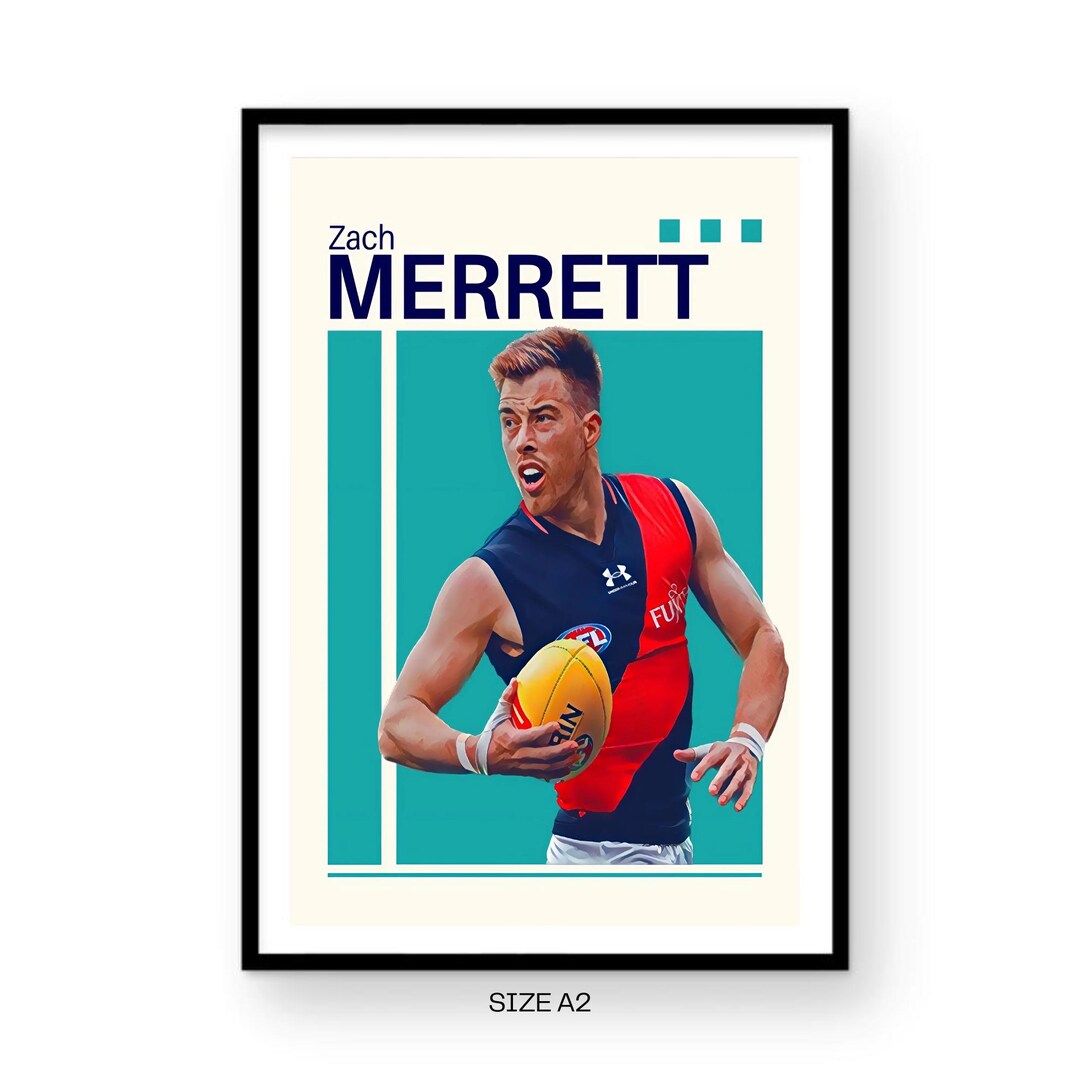 Essendon Zach Merrett Digital Download Instant Printable in Vibrant ...