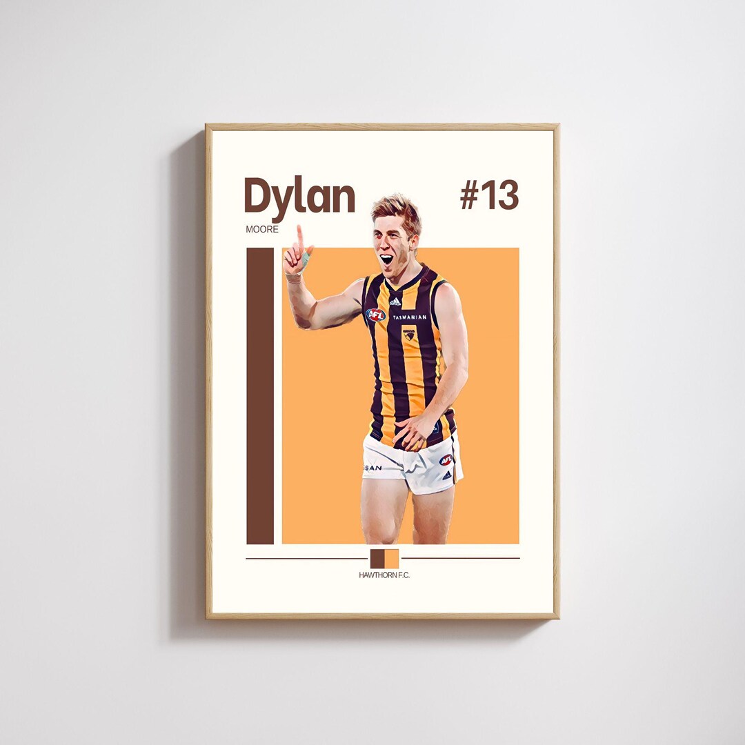 Dylan Moore Hawthorn Football Printable Digital Download for Bedroom ...