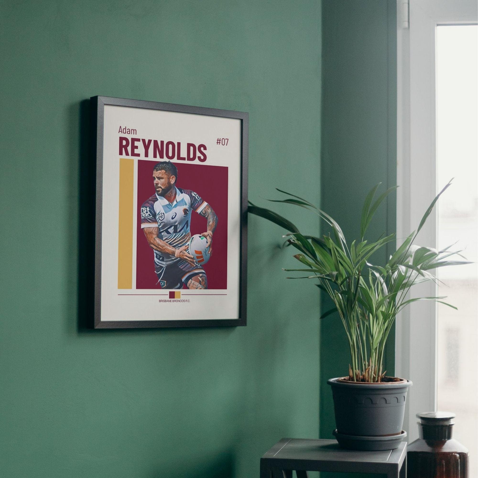 Brisbane Broncos Rugby Art Prints: Reece Walsh & Adam Reynolds (set of ...