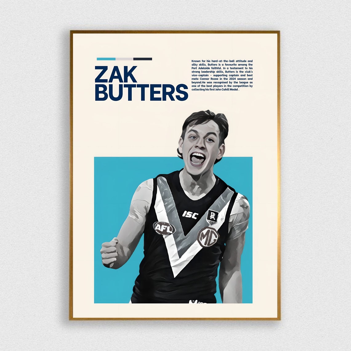 Zak Butters Port Adelaide Footy Lover Instant Digital Download Gift for ...