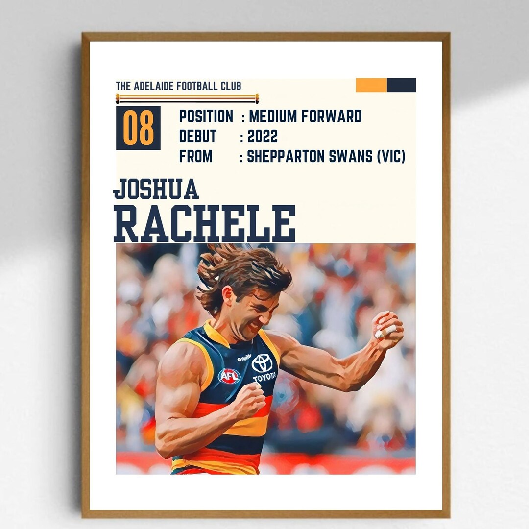 Joshua Rachele Adelaide Crow AFL Posters Instant Digital Download ...