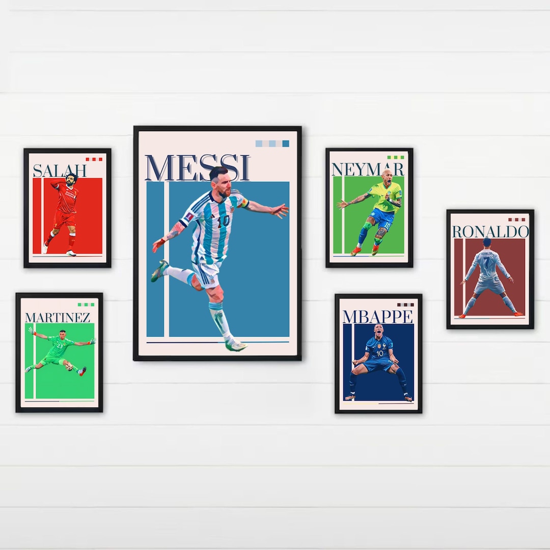 Lionel Messi Ronaldo Mbappe Neymar Mohammed Salah Emiliano - Etsy