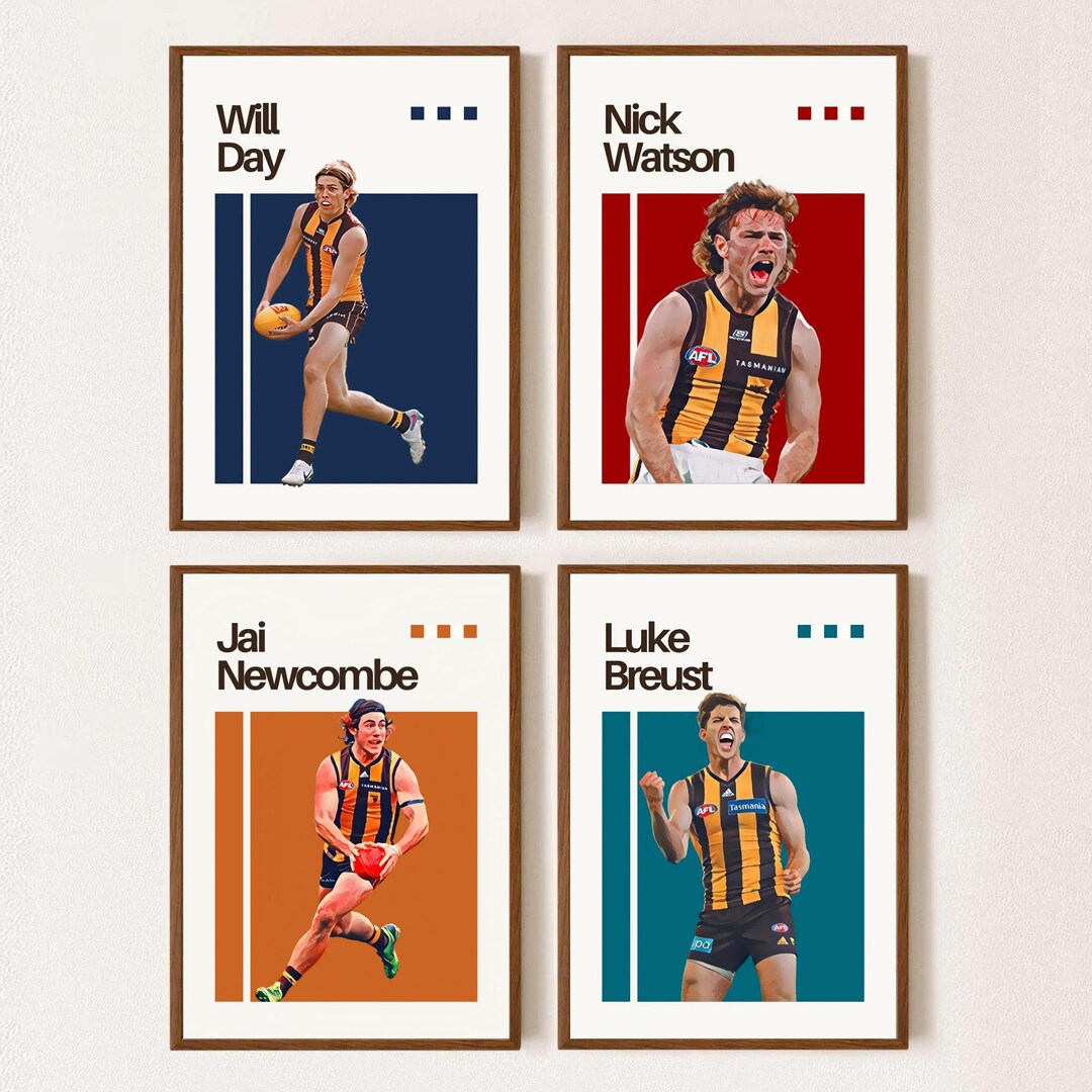 Hawthorn Football Prints | Will Day, Nick Watson, Jai Newcombe, Luke ...