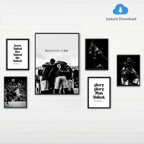 Manchester Black and White Poster - Etsy