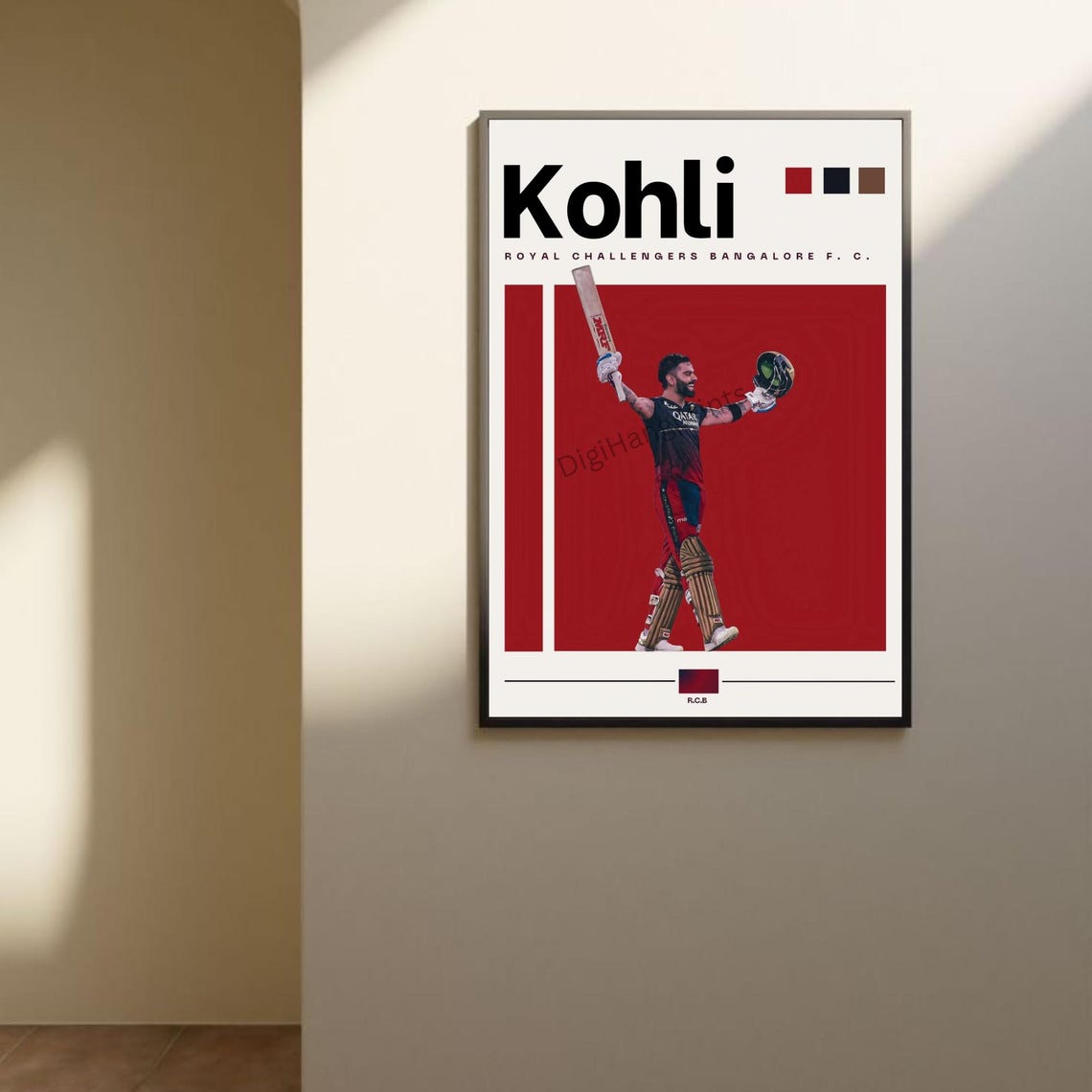 RCB Virat Kohli Wall Art – Cricket Fan Club Poster | Indian Cricket ...