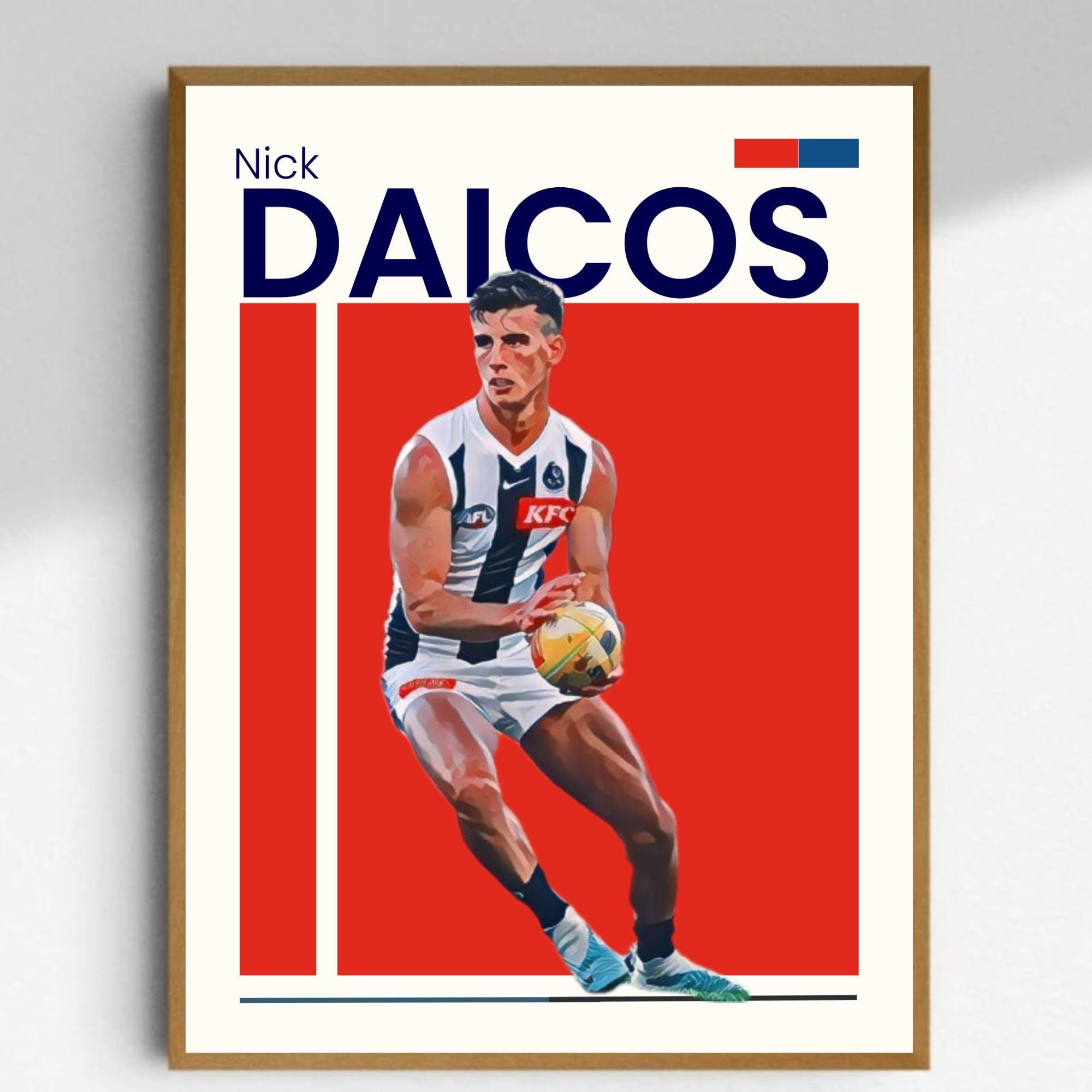 Poster Nick Daicos Instant Prints Gift for Boy or Son Gift for Magpie Fan Collingwood Posters ...
