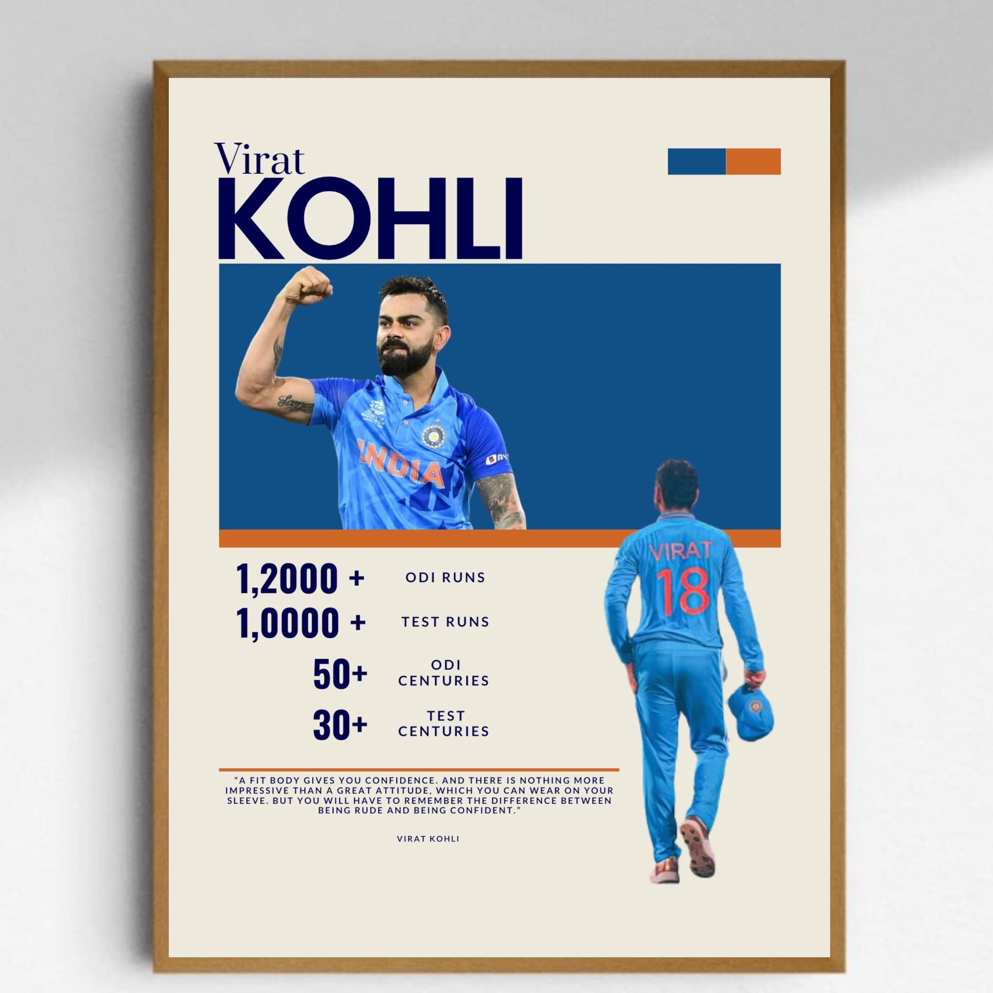 Virat Kohli Indian Cricket Team Poster Instant Prints Download Digital ...