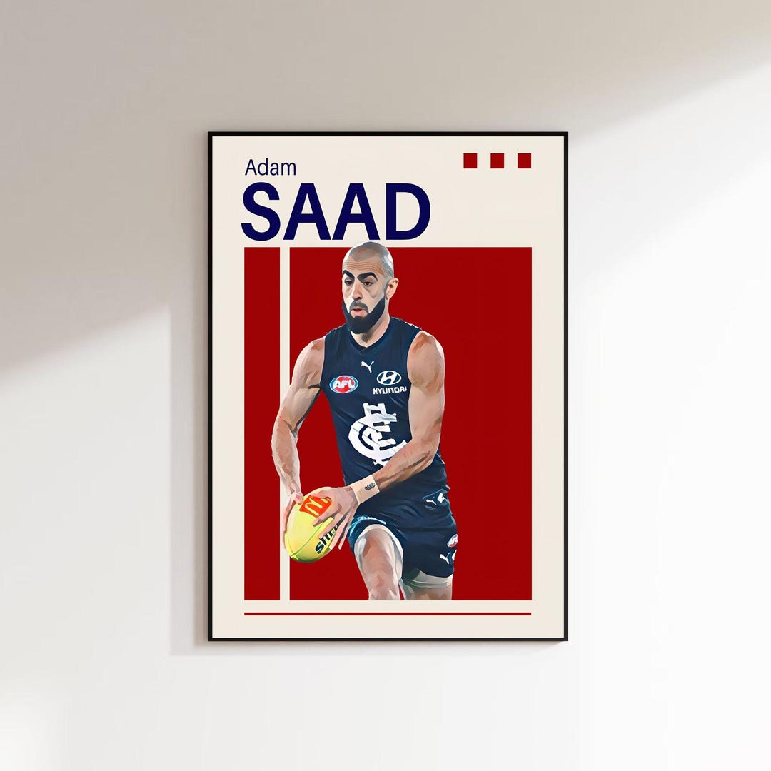Adam Saad Digital Download Instant File Printable Footy Gift Bedroom ...