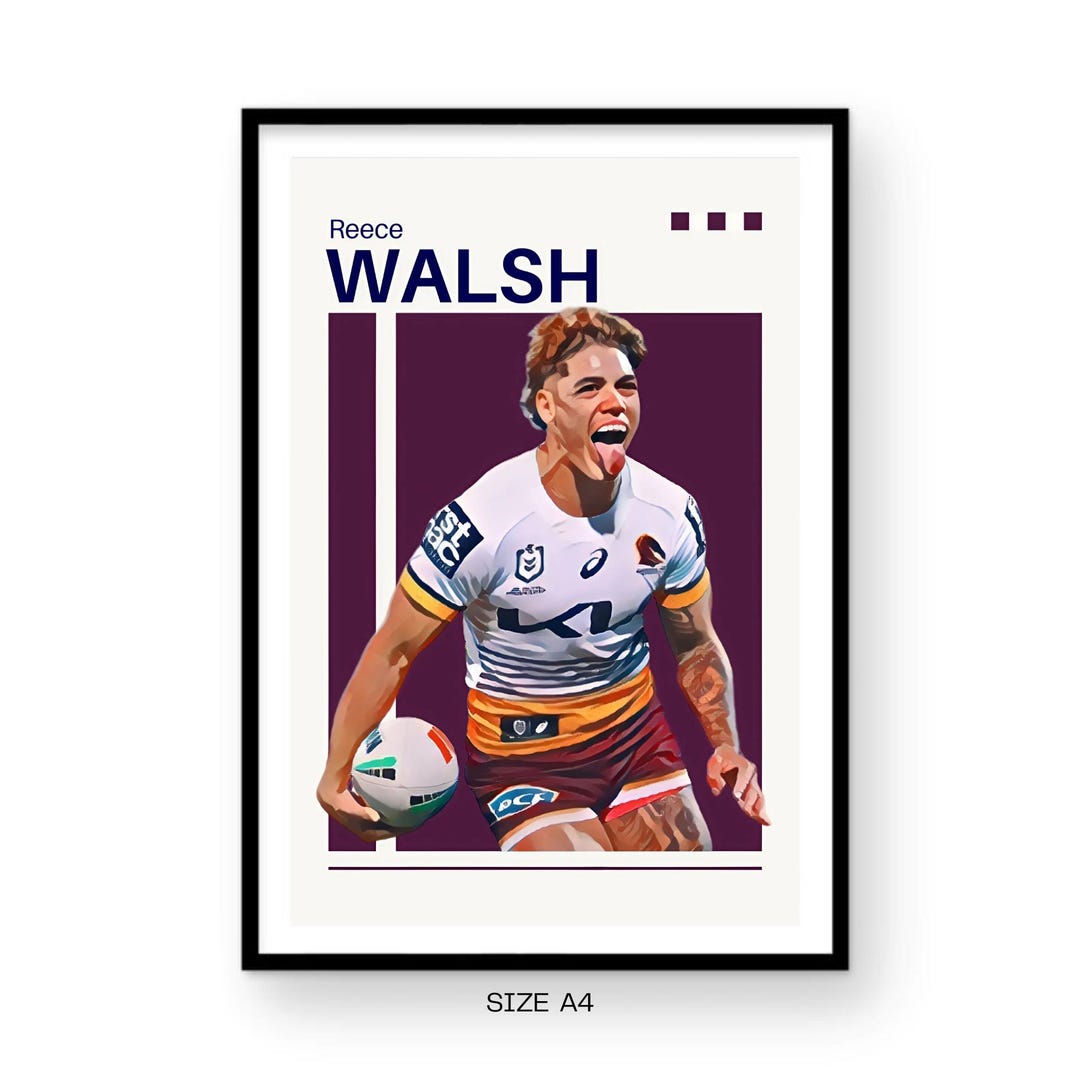 Reece Walsh Brisbane Broncos Digital Printable Instant Download for ...