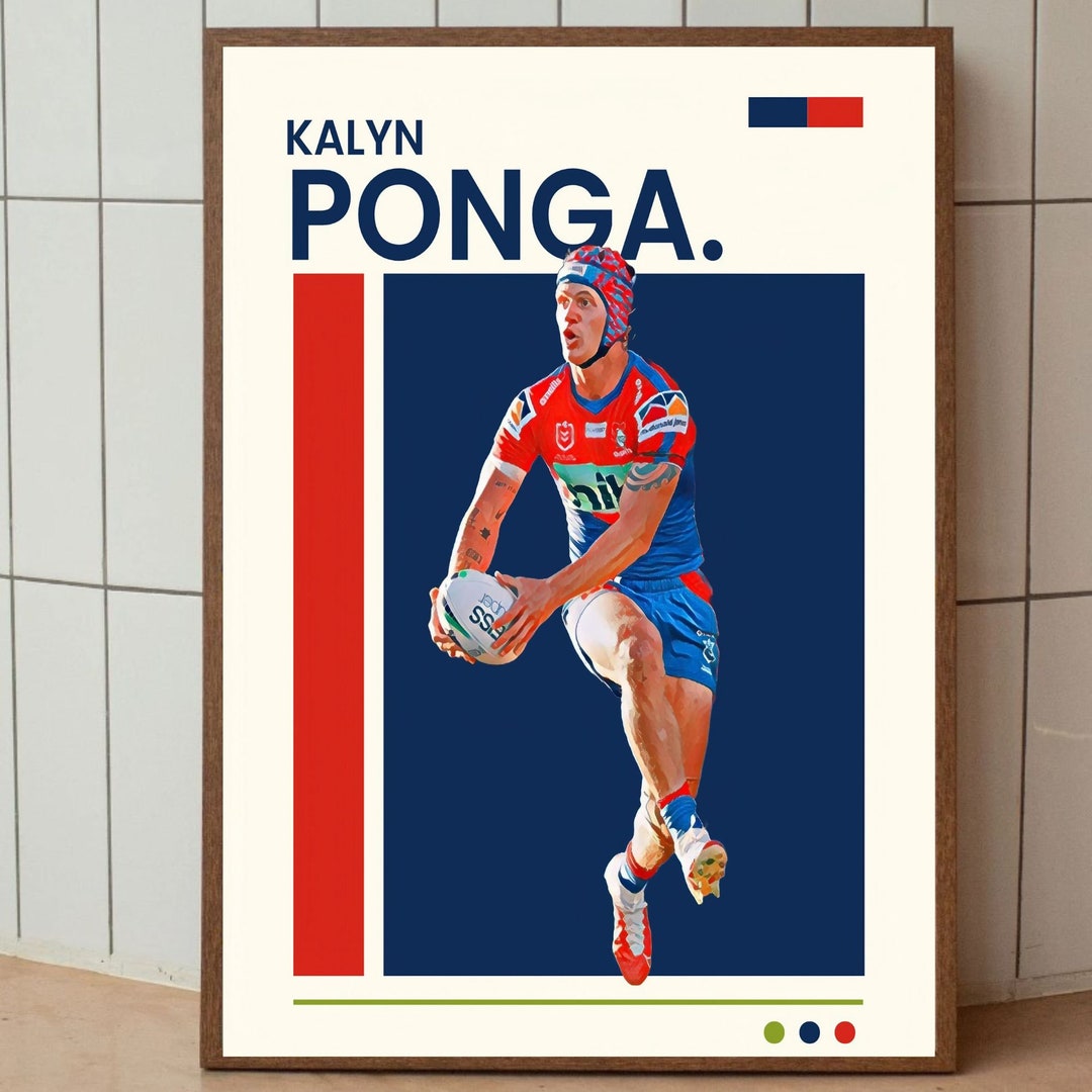Kalyn Ponga NRL Wall Art PRINT Newcastle Knights for Son Gift Room ...
