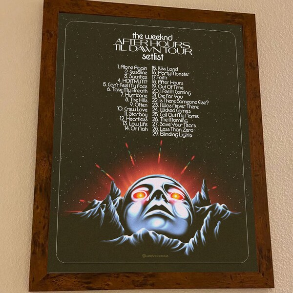 The Weeknd After Hours Tour Poster - Etsy