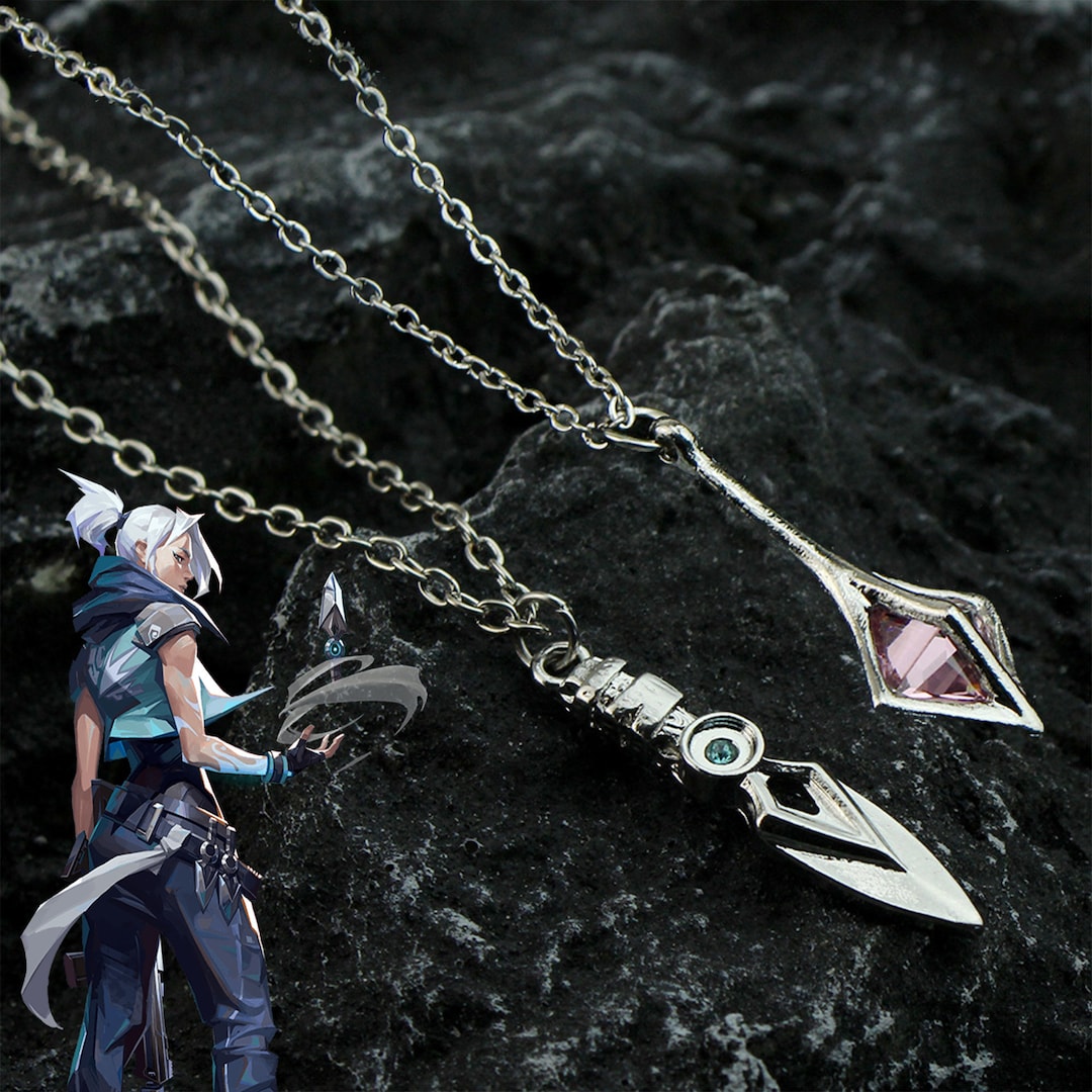 Game Valorant Inspired Necklace DUELIST Jett Blade Storm Knife Pendant ...