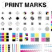 Cmyk Marks Print Calibration Marks Gradient Color Tone Color Bars and ...