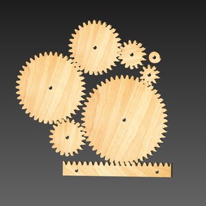 Sprocket Wheels Set. Gear Set. Wooden Wheels. Sprocket Wheels for DYI ...