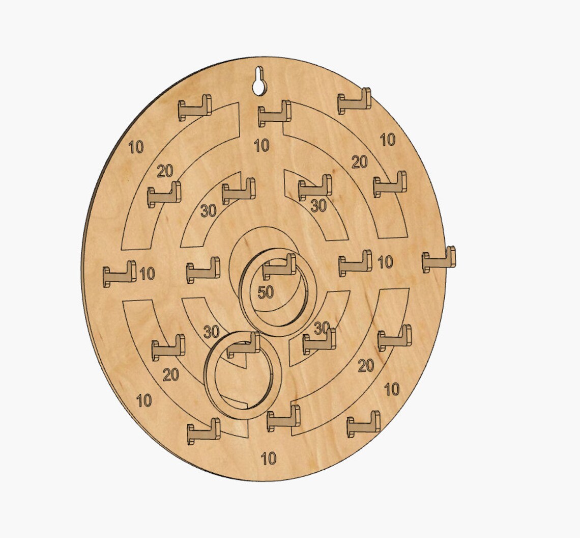 DIY Ring Hook Toss Game Project. Laser Cutting Game Project. Game Set ...