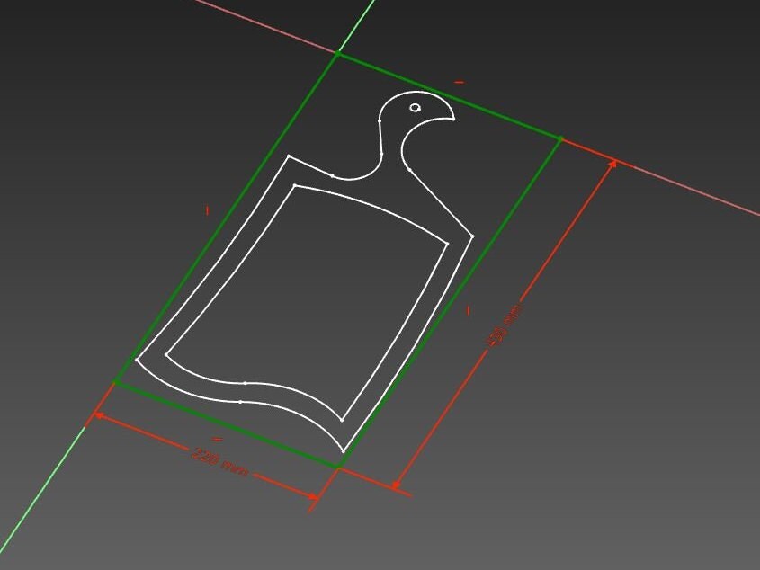 Wooden Cutting Board. Cutting Board CNC Shape. Cutting Board Digital ...