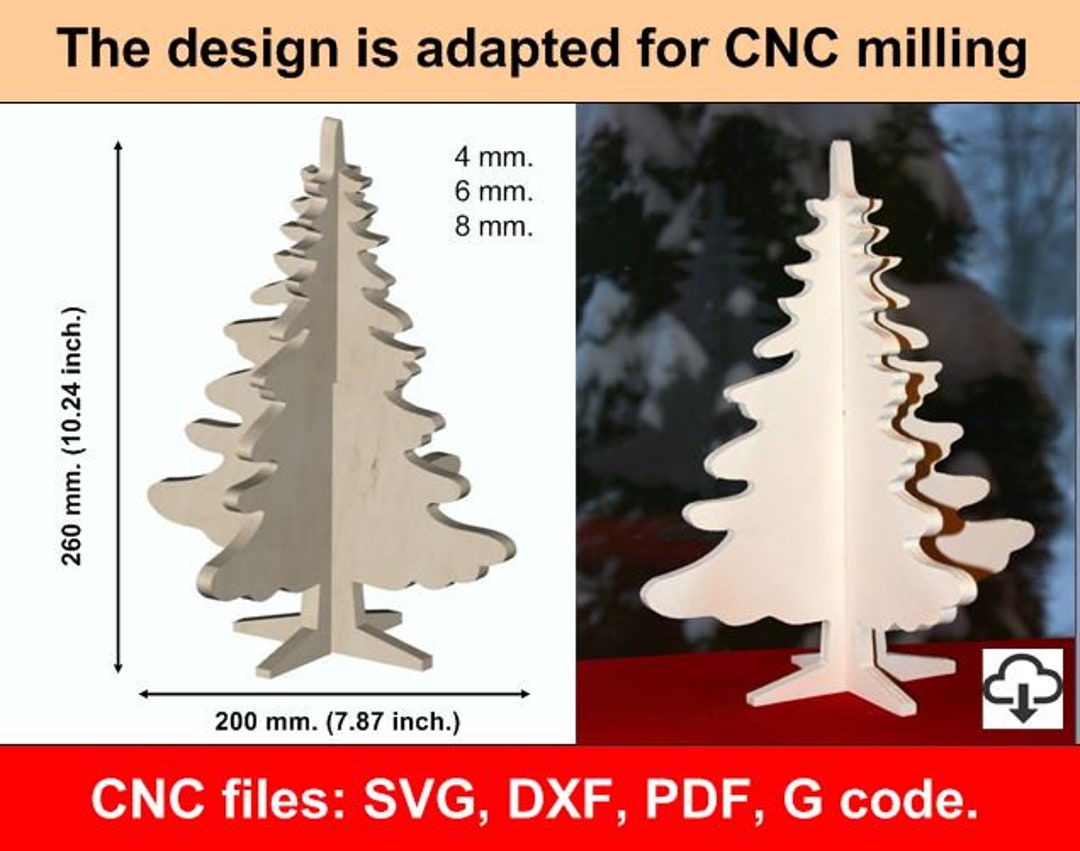 Wooden Christmas Tree. Christmas Tree Files for Plywood. CNC Christmas ...