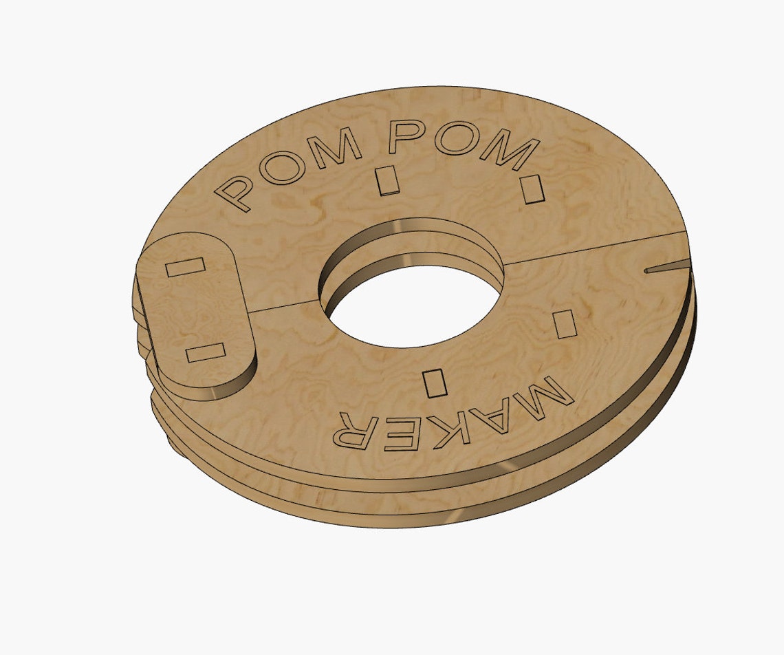 Ease Pom Pom Maker. POM POM Creator. Laser Cut Pom Pom Vector Files ...