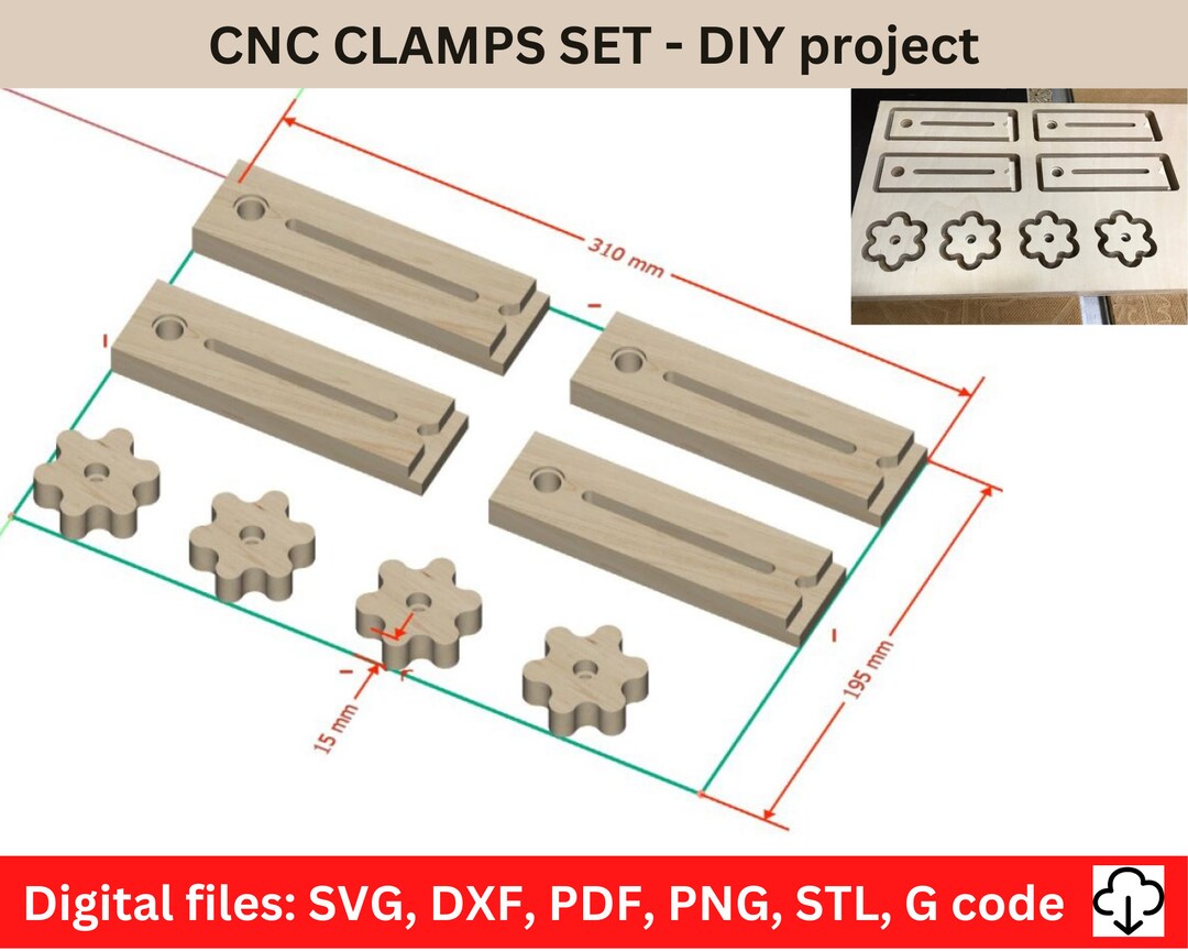 CNC Clamps & Knobs DIY Set: Versatile, Adjustable, and Easy-to-use ...