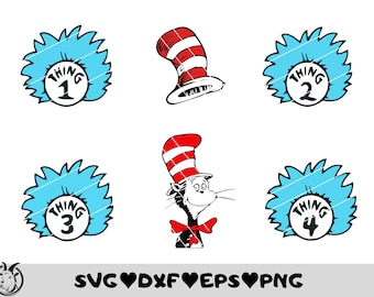 Thing 1 Thing 2 SVG Cut File Thing Dad Svgthing Mom - Etsy