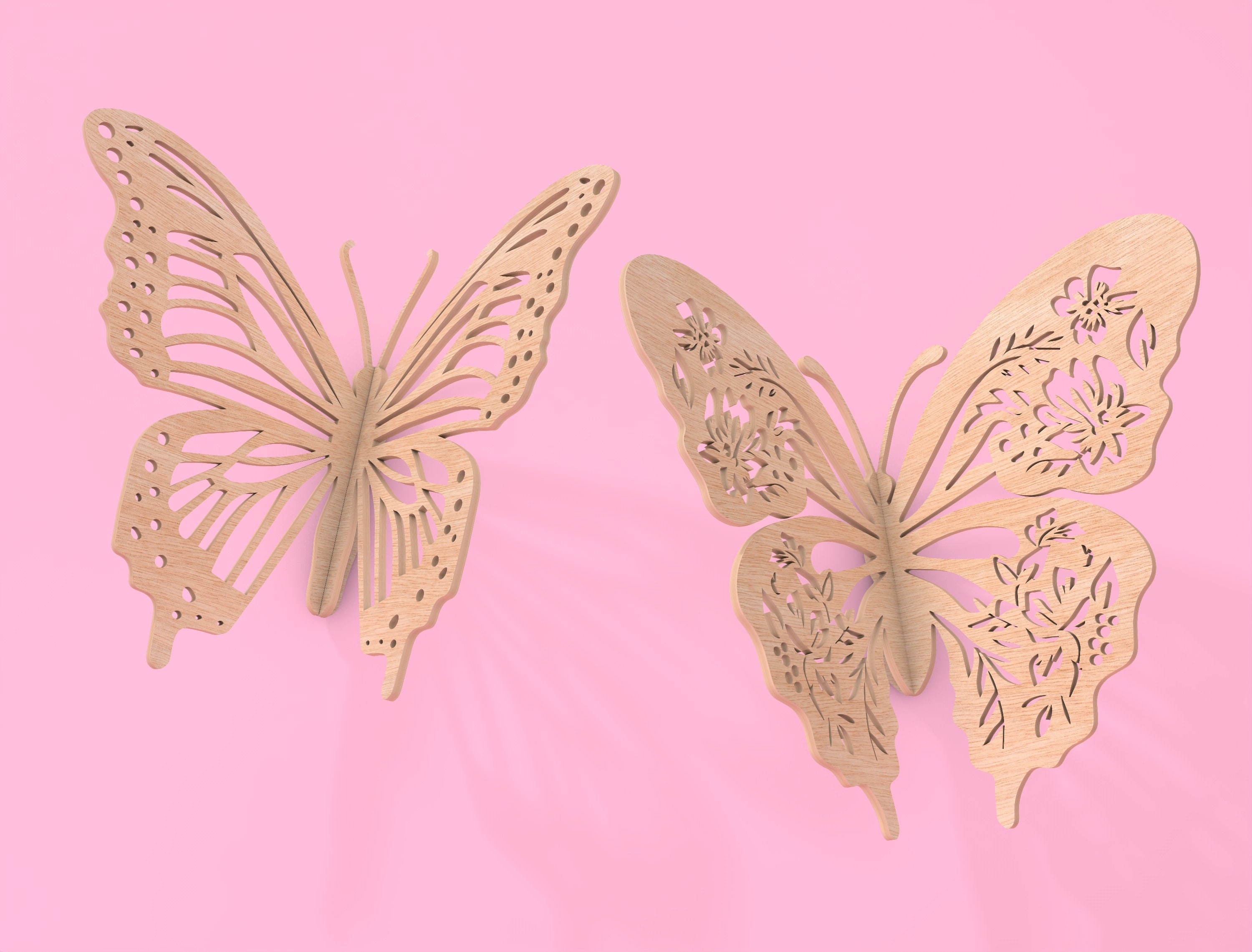 3D Butterfly Laser Cut Files Svg,wooden Interlocking Butterfly ...
