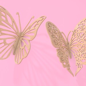 3D Butterfly Laser Cut Files Svg,wooden Interlocking Butterfly ...