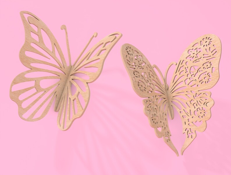 3D Butterfly Laser Cut Files Svg,wooden Interlocking Butterfly ...