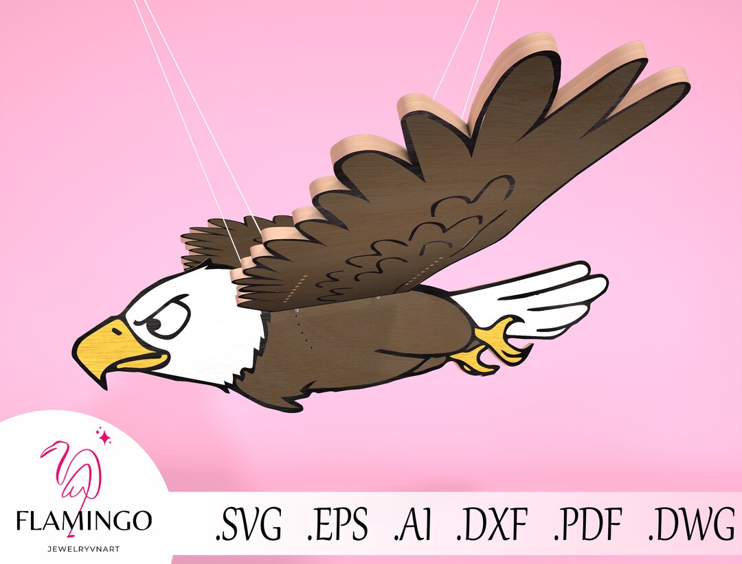Eagle Wooden Flying Digital Cut File Svg,bird Wooden Flying Svg,3d ...