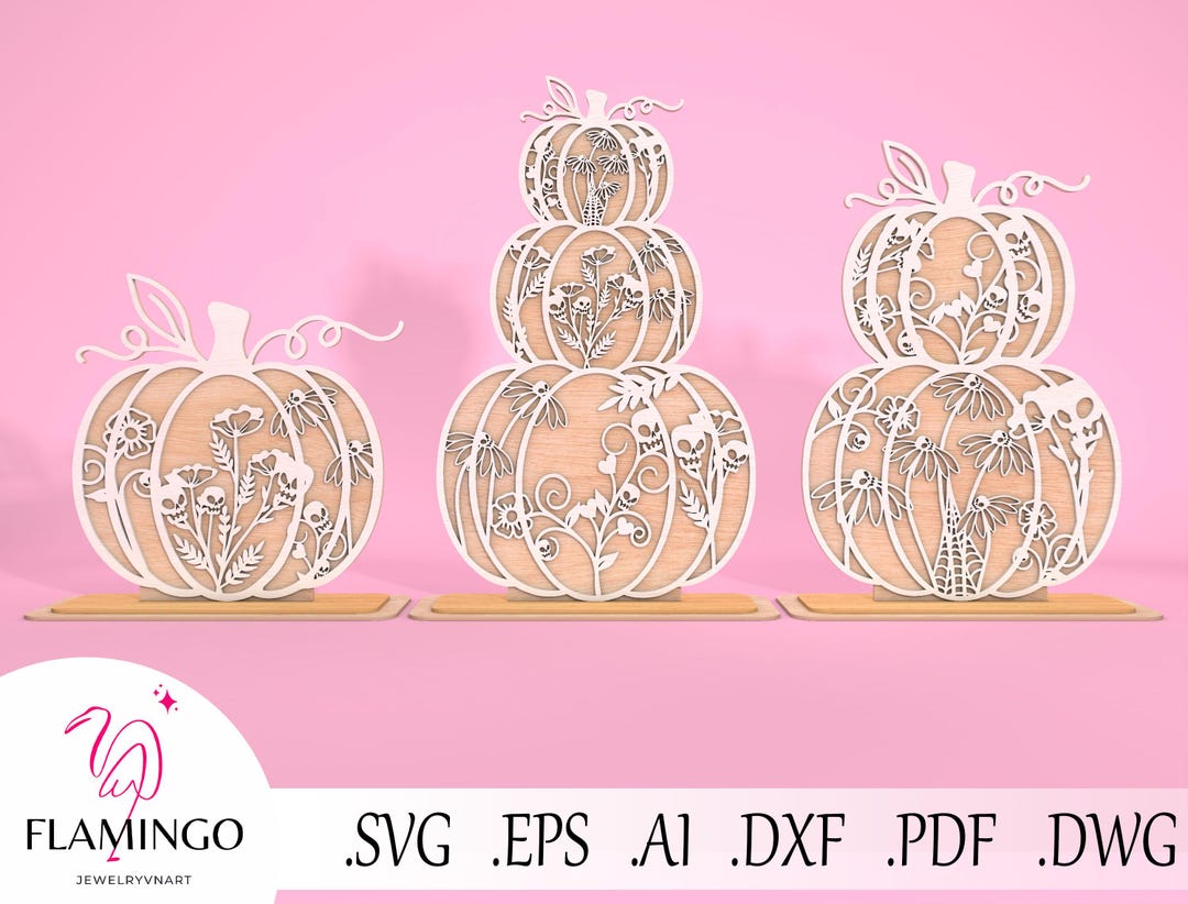 Stacking Pumpkins Standing Decor Cut Files Svg , Halloween Decor Svg ...