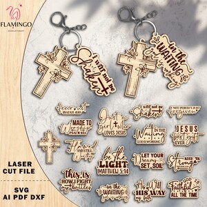 Cross Keychain - Etsy