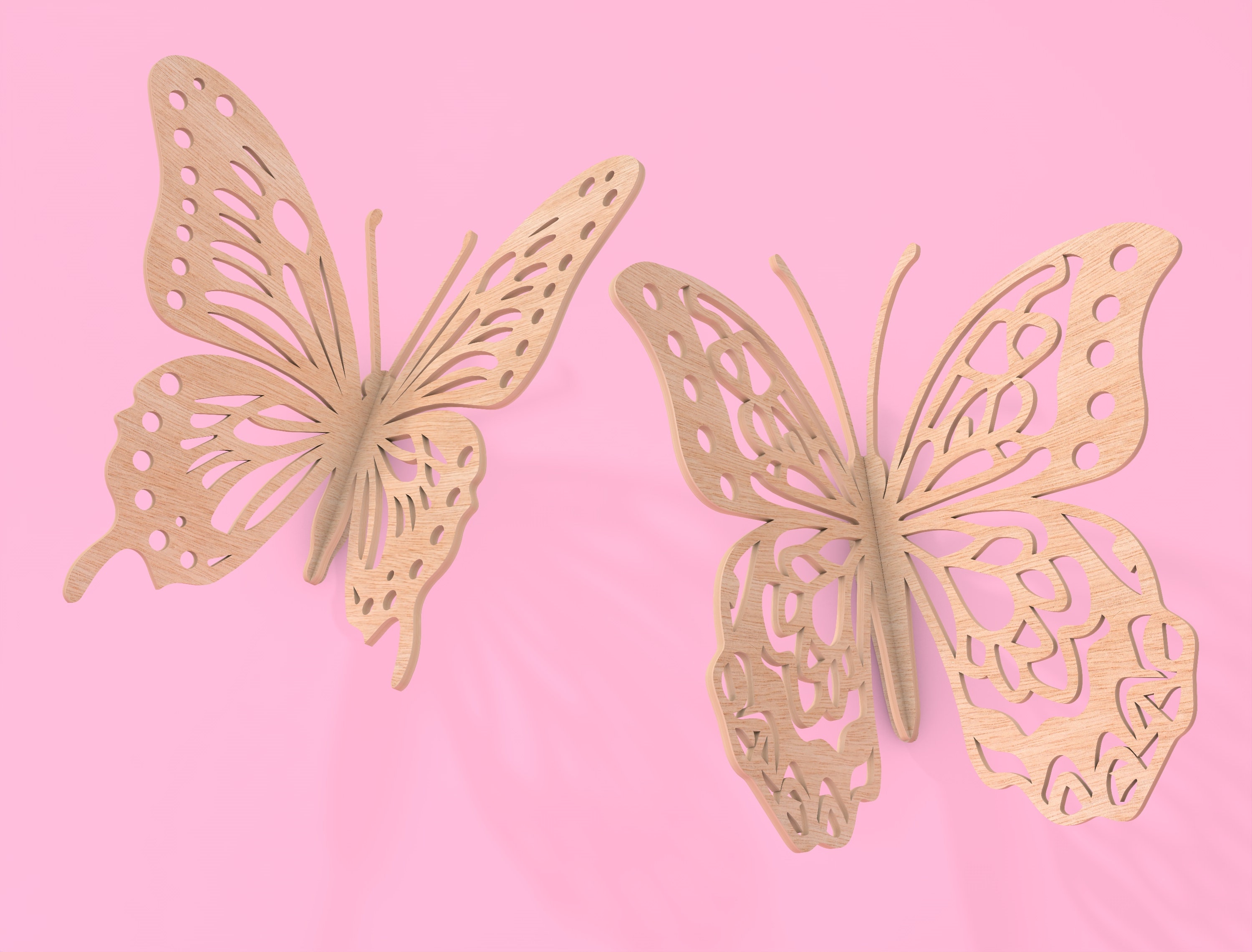 3D Butterfly Laser Cut Files Svg,wooden Interlocking Butterfly ...