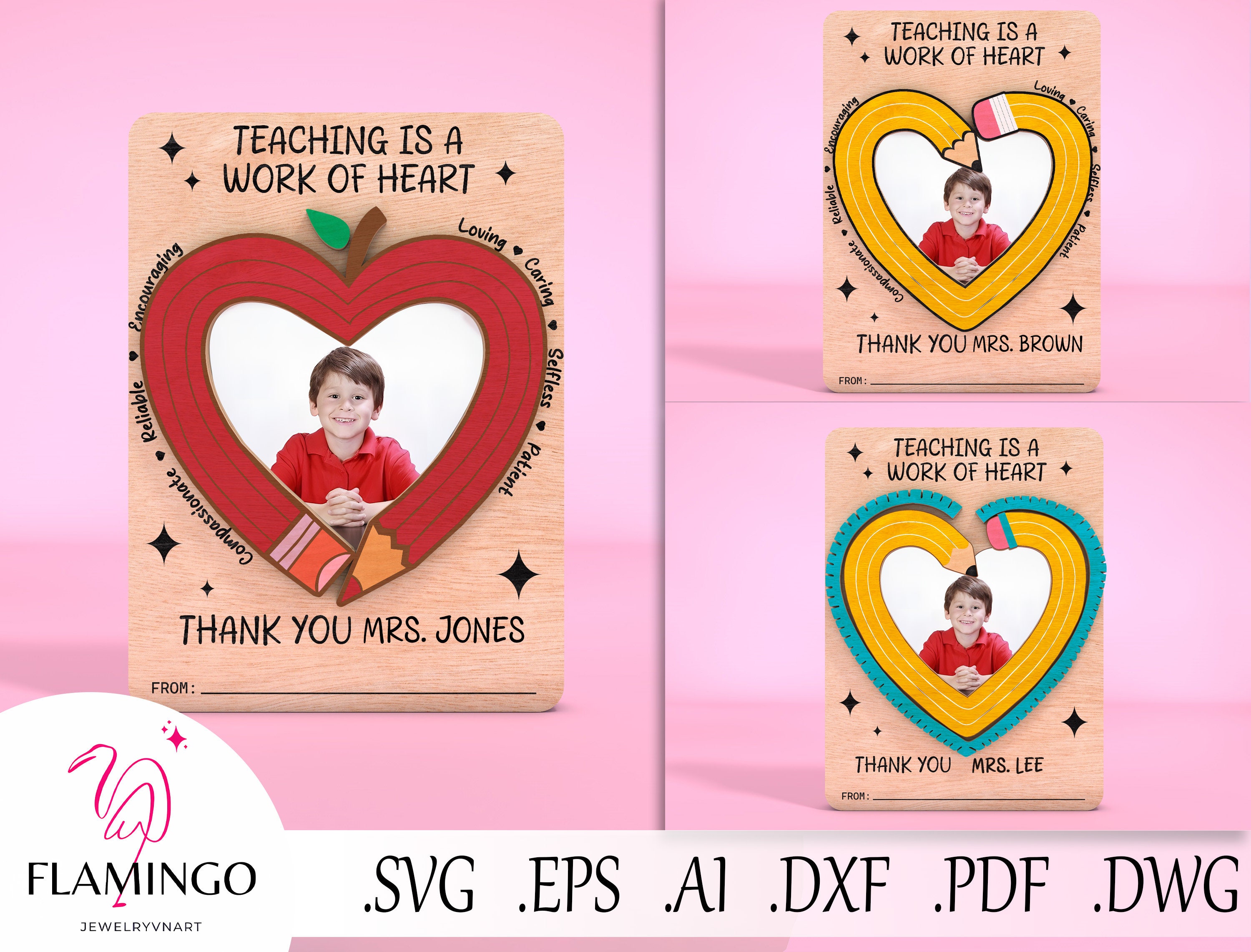 Teacher Photo Frame Fridge Magnet Svg, Teacher Appreciation Gift ...