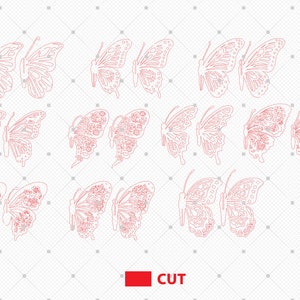 3D Butterfly Laser Cut Files Svg,wooden Interlocking Butterfly ...