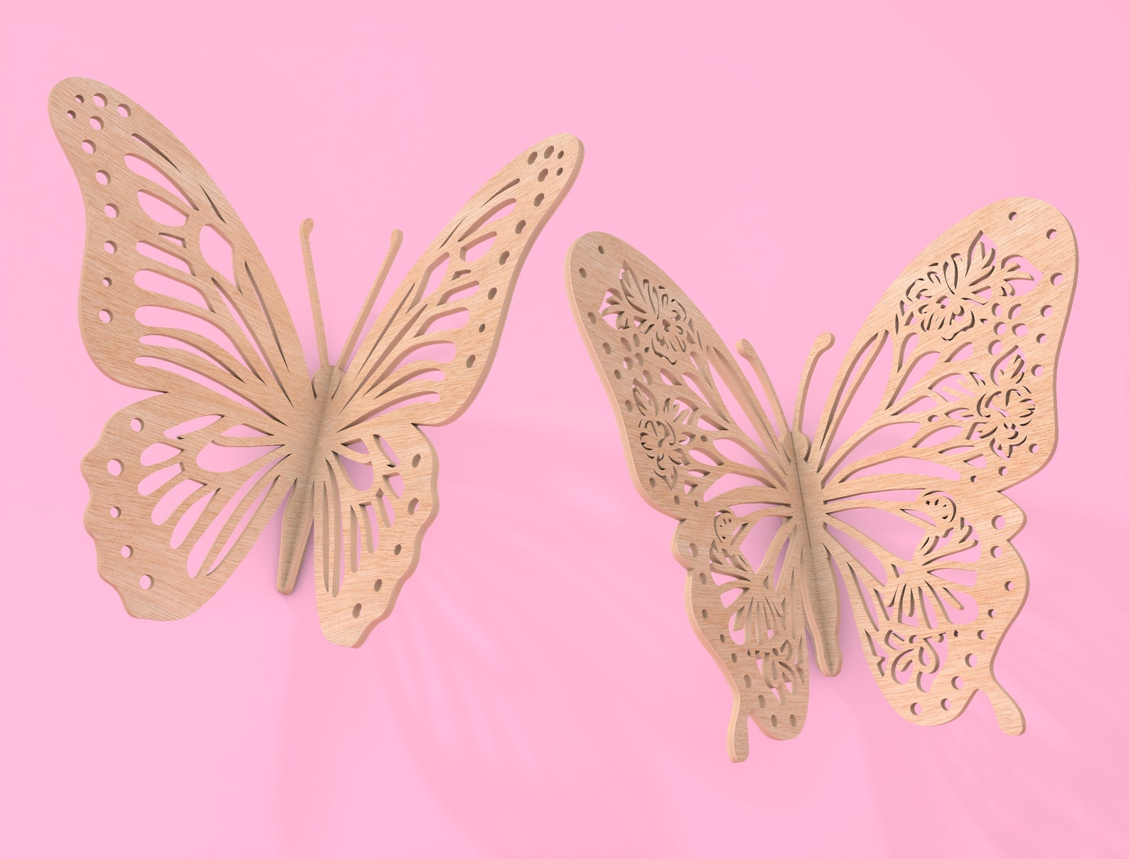 3D Butterfly Laser Cut Files Svg,wooden Interlocking Butterfly ...