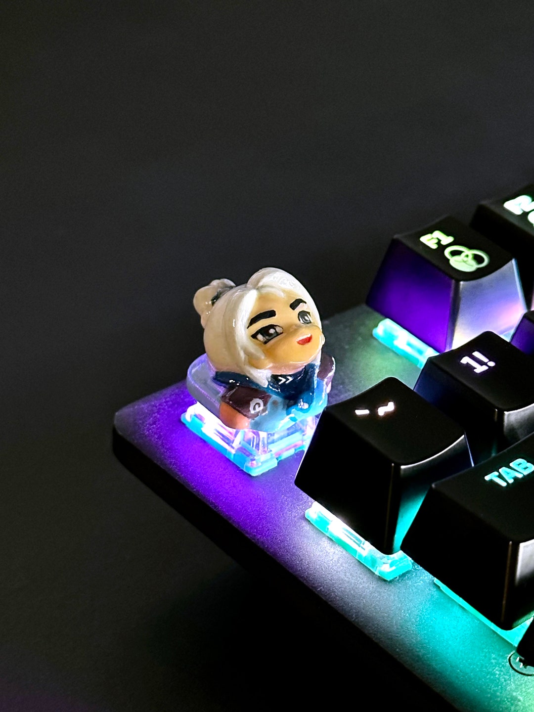 Valorant Jett Keycap, Artisan Keycap, Custom Keycap, Mechanical Keycaps ...